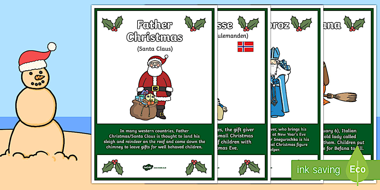 Gift Givers Around the World A4 Display Poster-Australia