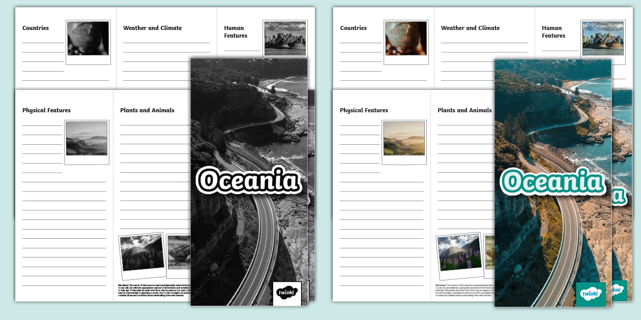 KS2 Oceania Leaflet Template - Twinkl Templates - Twinkl