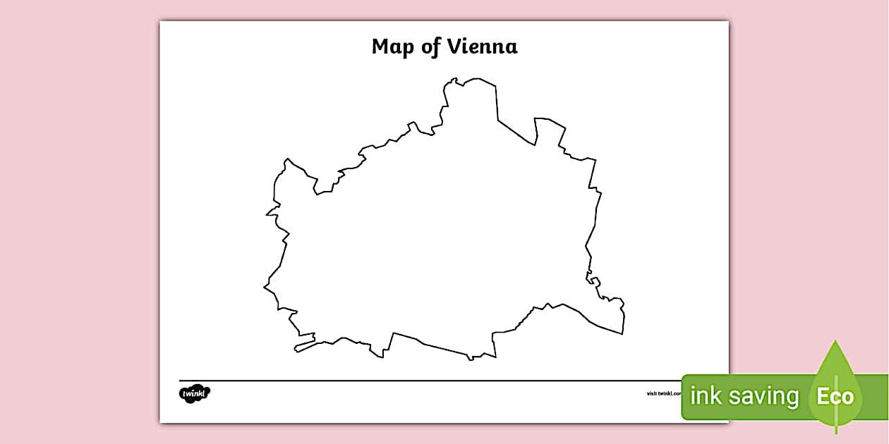 Vienna Map Colouring Page (teacher made) - Twinkl
