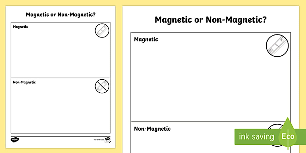 Magnetic or Non-Magnetic? Table (Teacher-Made) - Twinkl