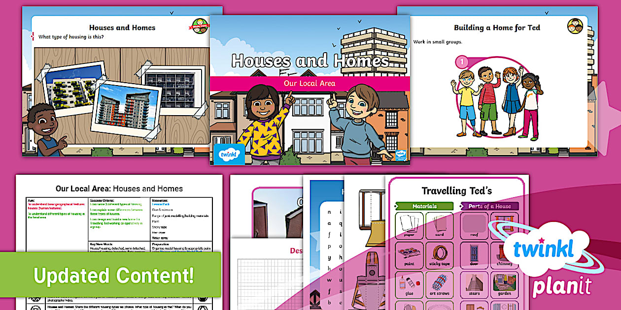 Geography: Our Local Area: Houses and Homes Year 1 Lesson Pack 4