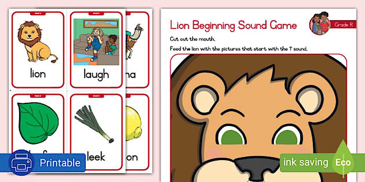 Gr. R Phonics Printable Game: L Sound (professor feito)
