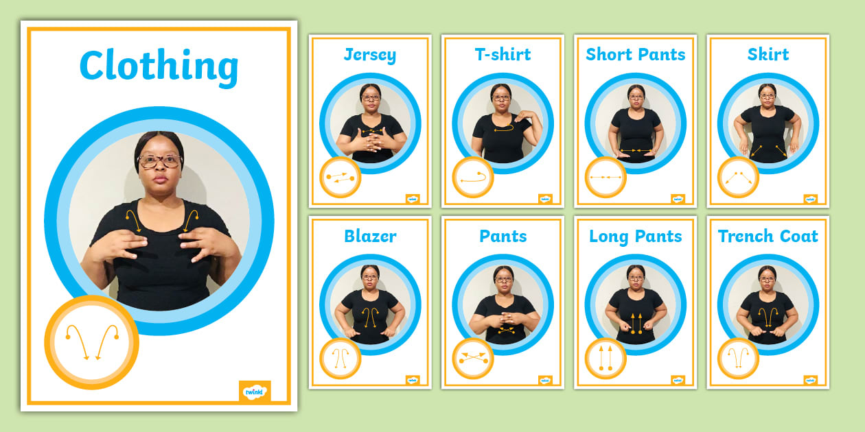 SASL Clothing Signs: Photo Display Poster (teacher made)