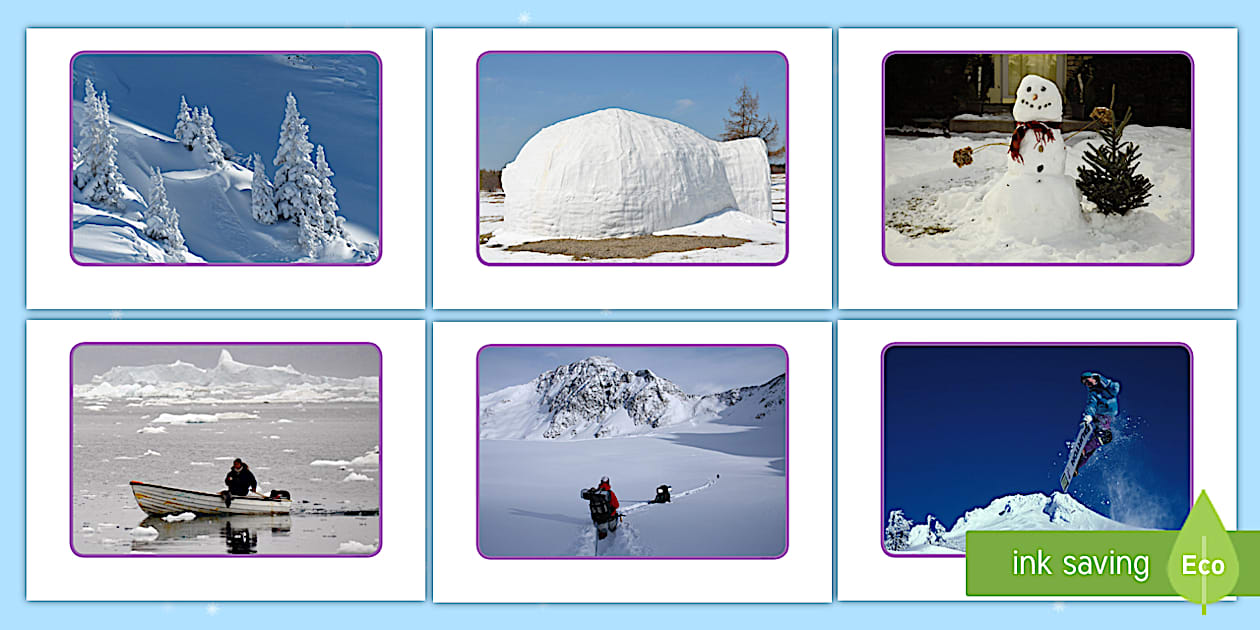 Snow Display Photos (teacher made) - Twinkl