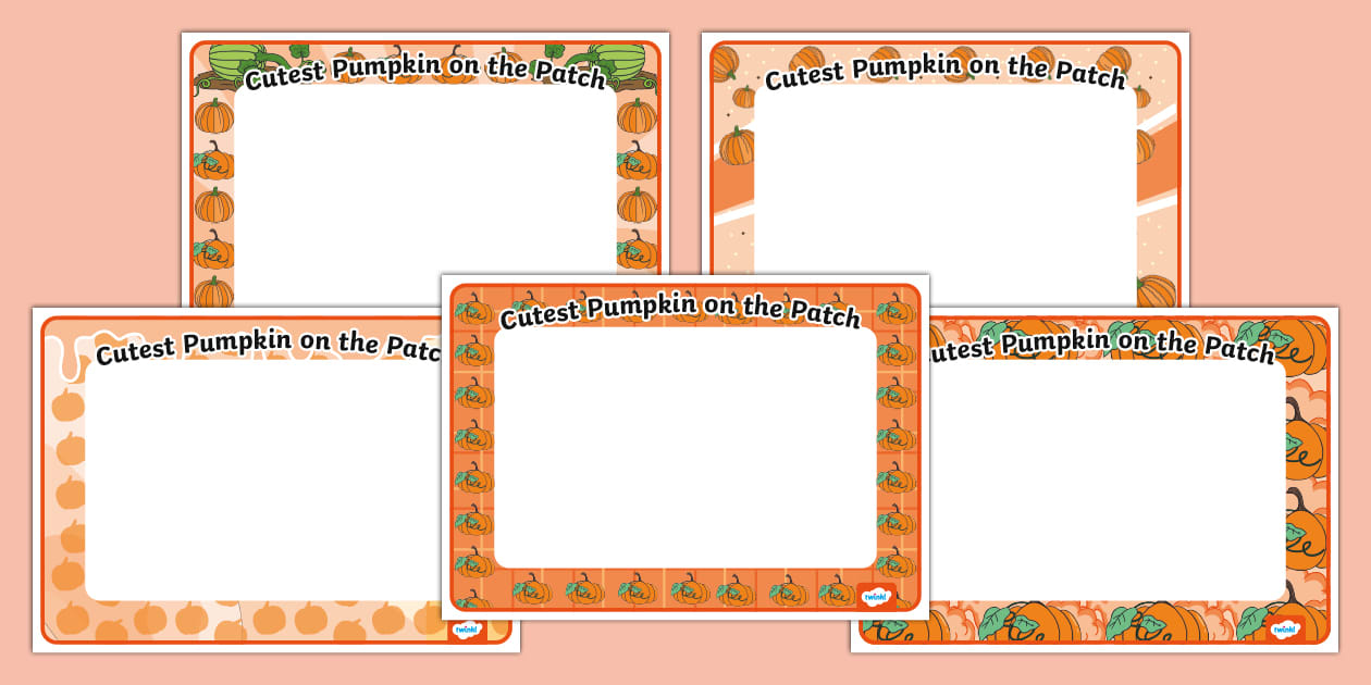 Cutest Pumpkin on the Patch Photo Frames (teacher made)