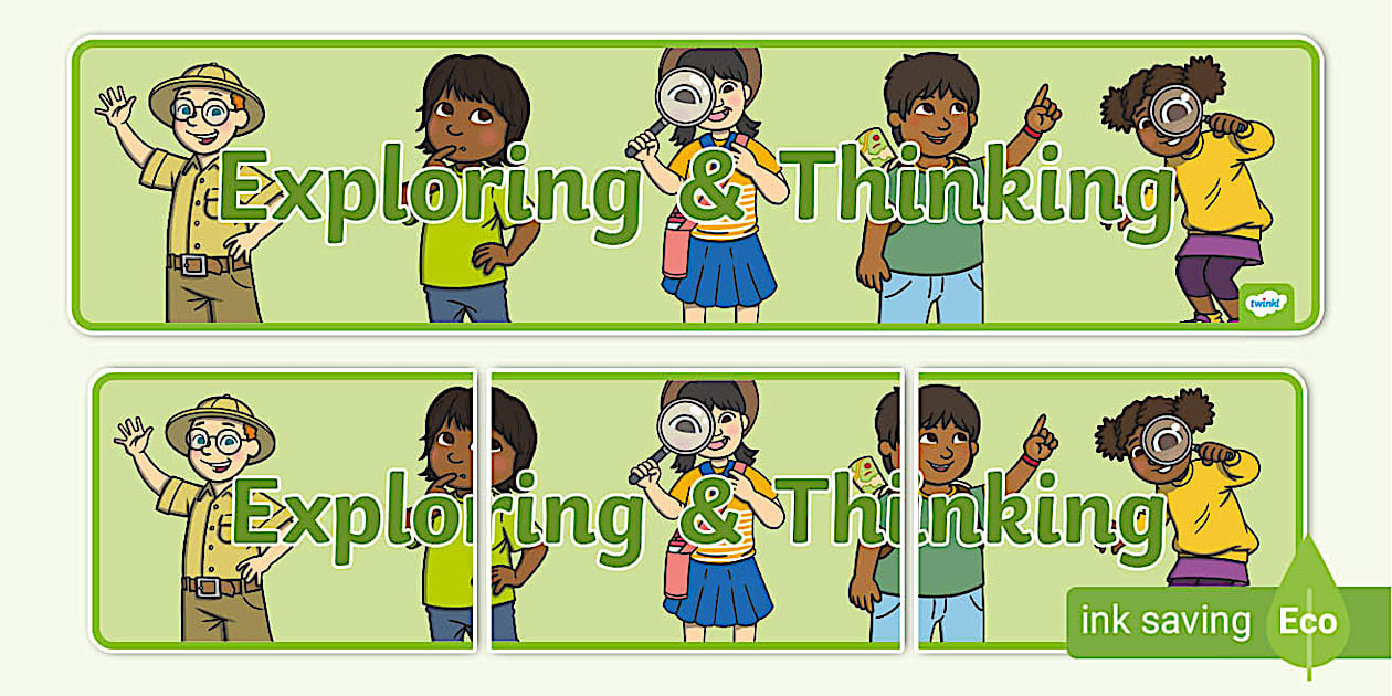 Aistear Exploring & Thinking Banner, (Teacher-Made) - Twinkl