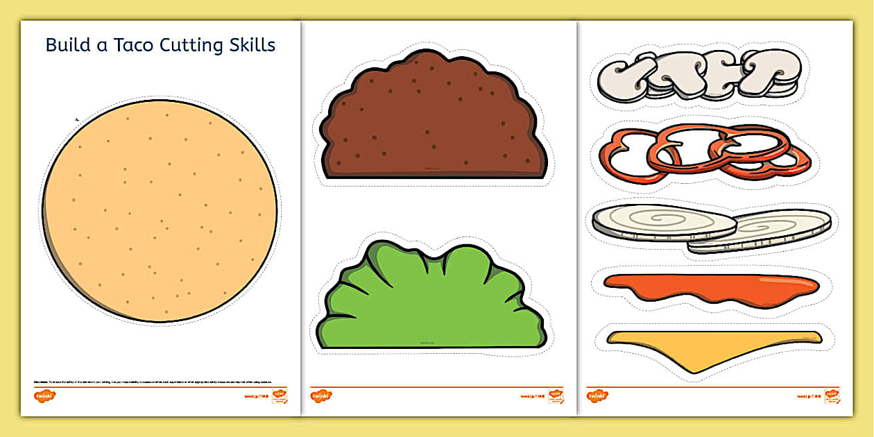 Build a Taco Cutting Skills Activity (professor feito)