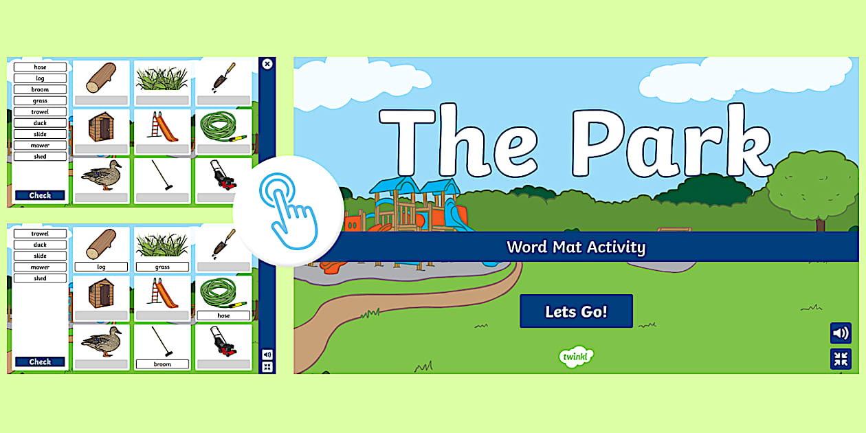 Interactive Park Word Mat Activity | Twinkl Go! - Twinkl