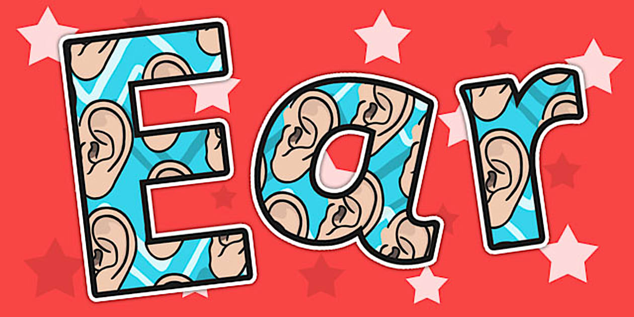 Ear Display Lettering (teacher made) - Twinkl