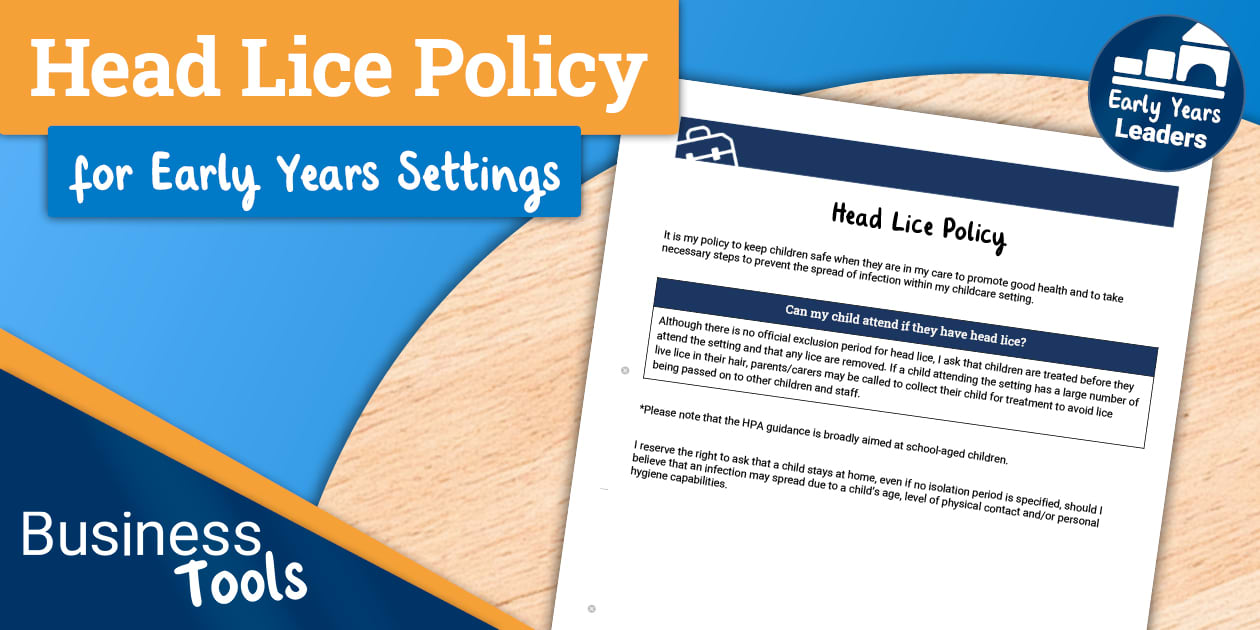 Head Lice Policy for Early Years Settings | Twinkl