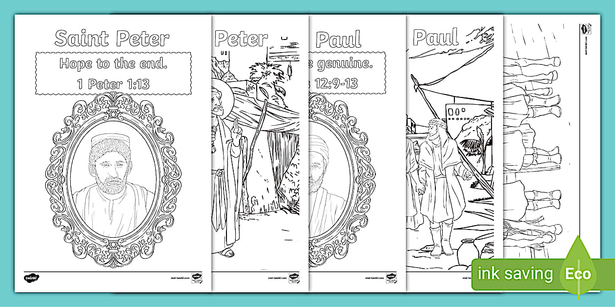 KS2 Saints Peter and Paul Colouring Sheets (teacher made)