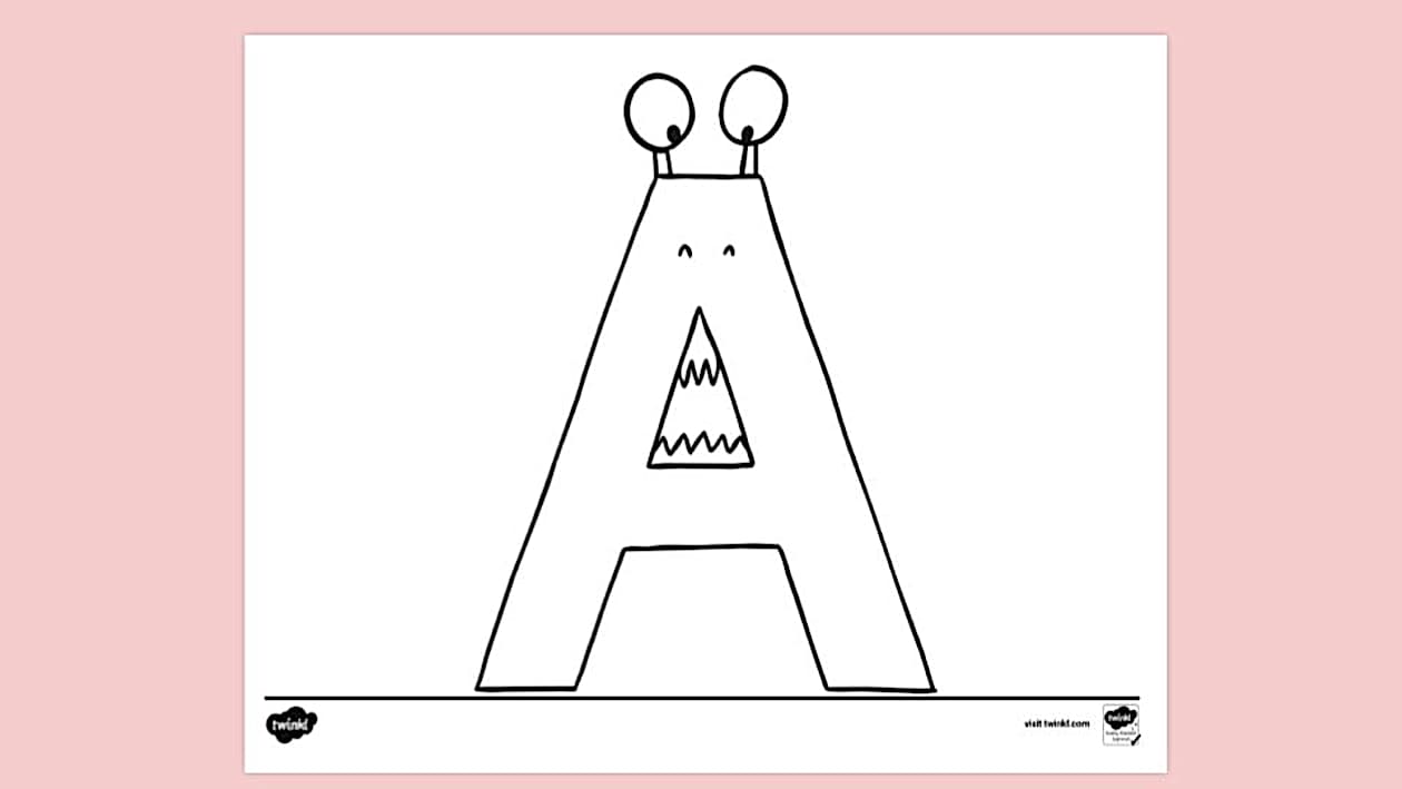 Alphabet Preschool PDF Colouring | Colouring Sheets - Twinkl