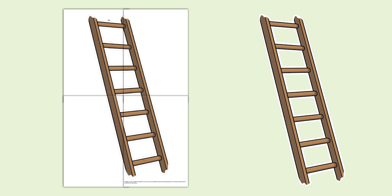 Large Ladder Cut-Out (teacher made) - Twinkl