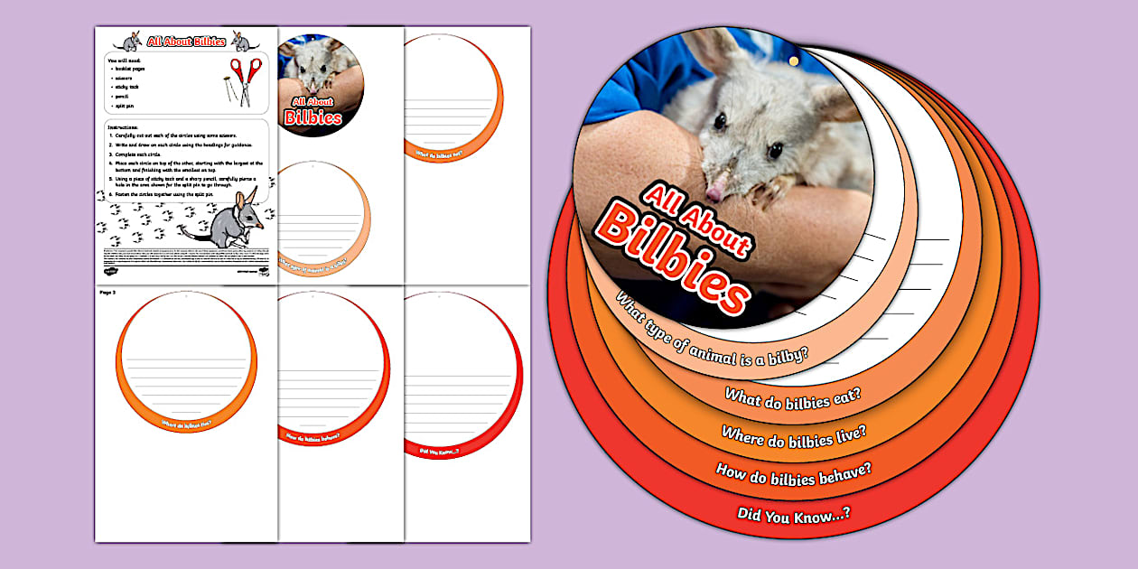 All About Bilbies Circles Booklet (teacher made) - Twinkl