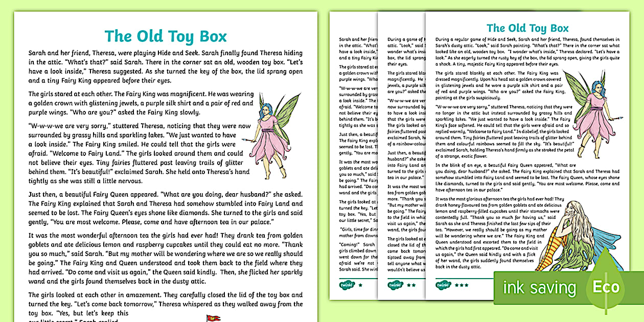The Old Toy Box Narrative Writing Sample-Australia - Twinkl