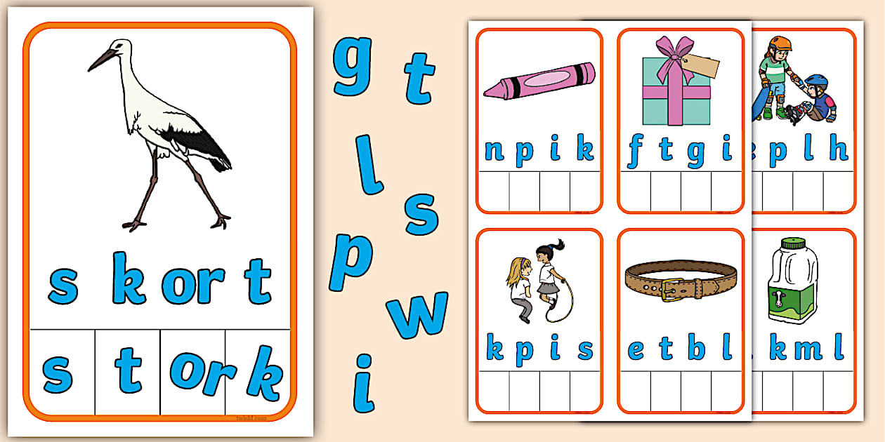 CVCC/CCVC Word Unjumble Cards (teacher made) - Twinkl