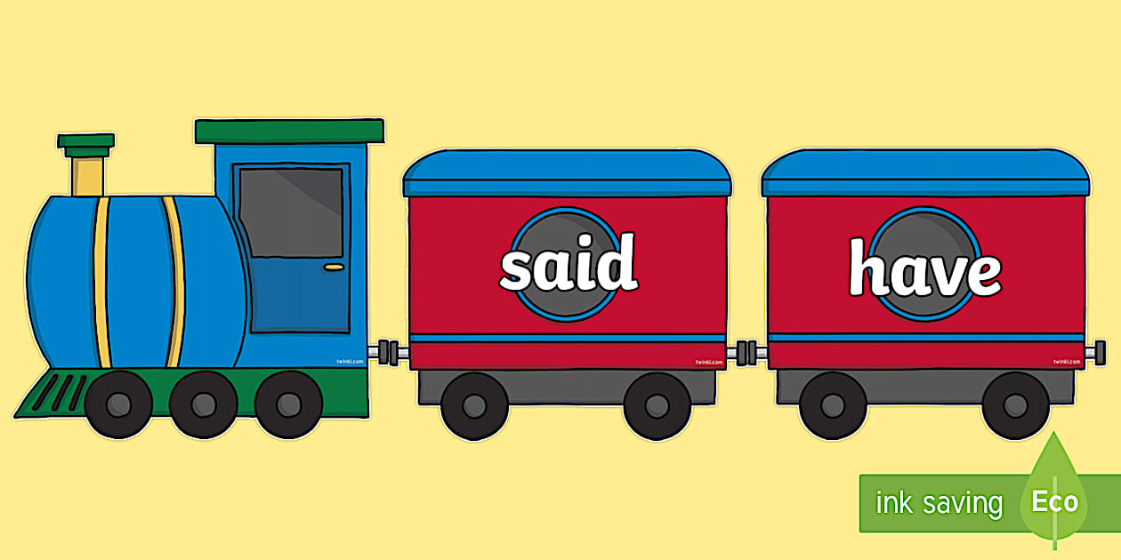 Phase 4 Phonics Tricky Words Train (teacher made) - Twinkl