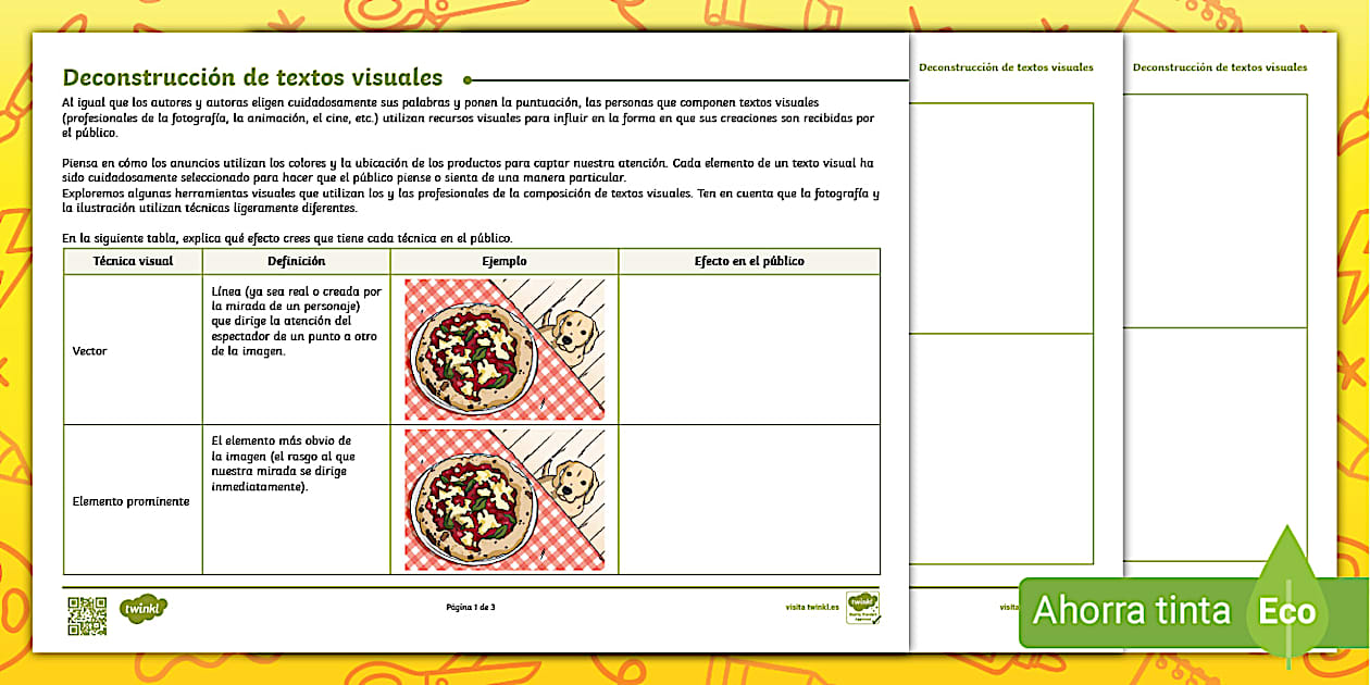 Ficha de actividad: Deconstrucción de textos visuales