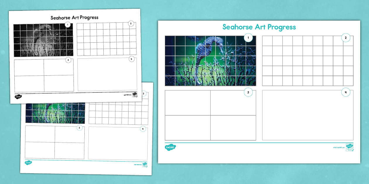 Seahorse Art Progress Template