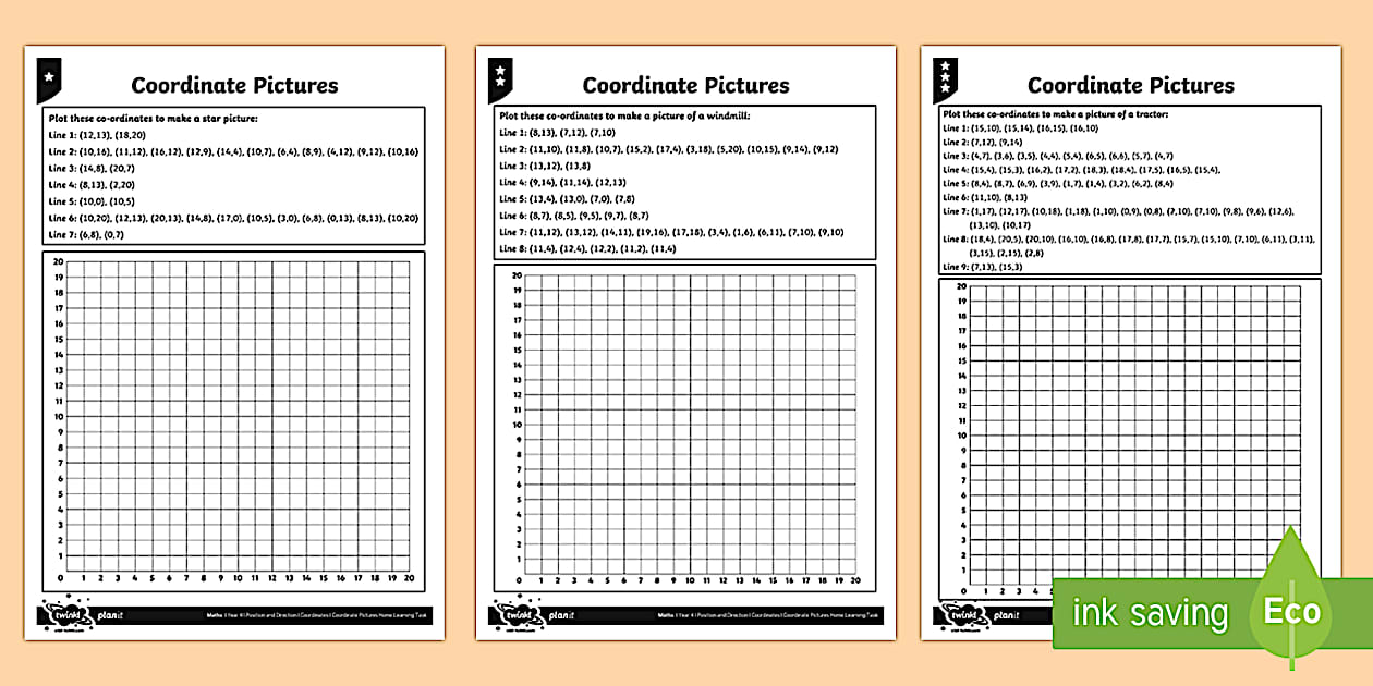 KS2 Plotting Coordinates Worksheet - Primary Resources