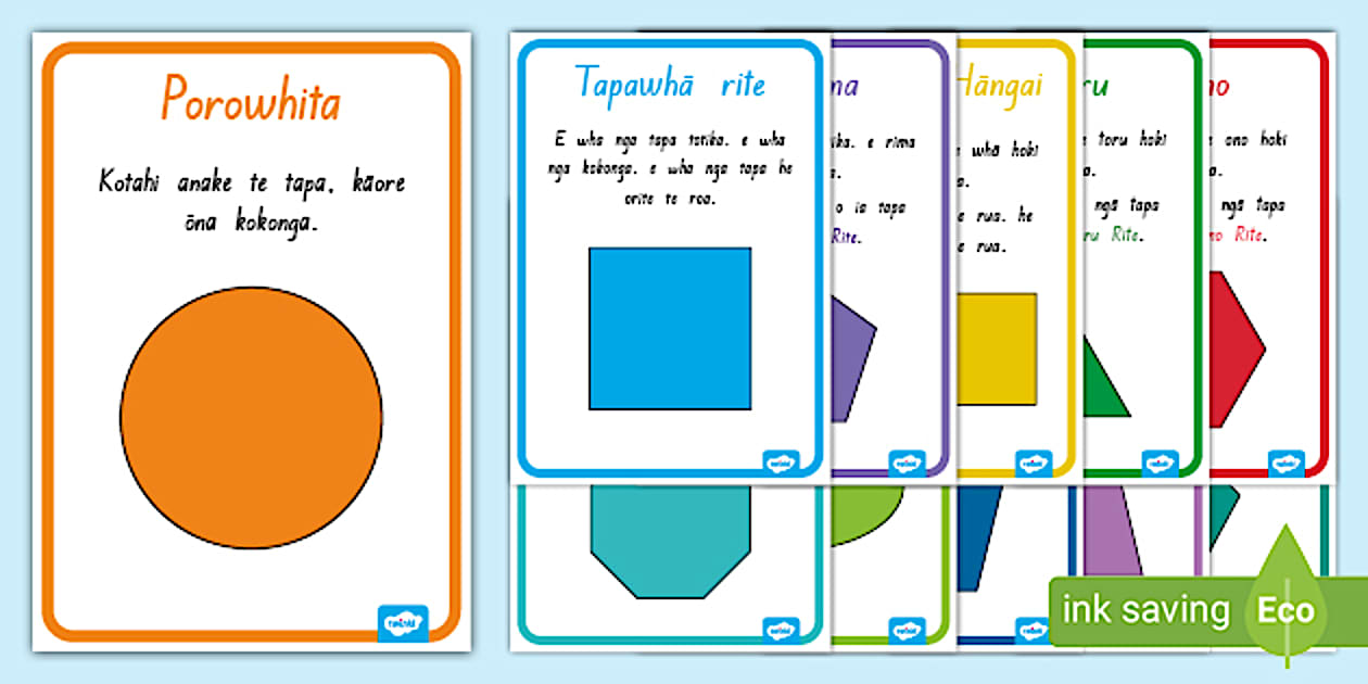 2D shapes meanings in Te Reo Māori. (Teacher-Made) - Twinkl
