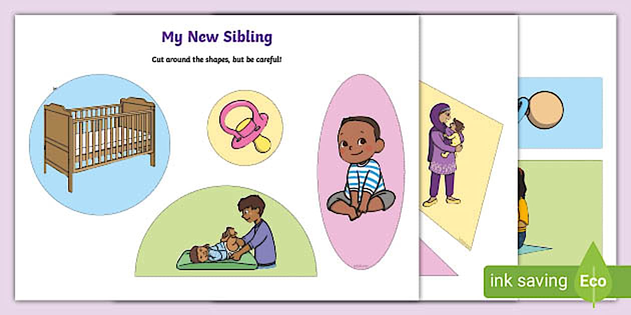 My New Sibling Scissors Activity (teacher made) - Twinkl