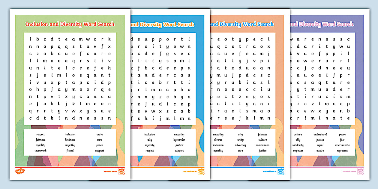 Anti-Racism Word Search Pack (teacher made) - Twinkl