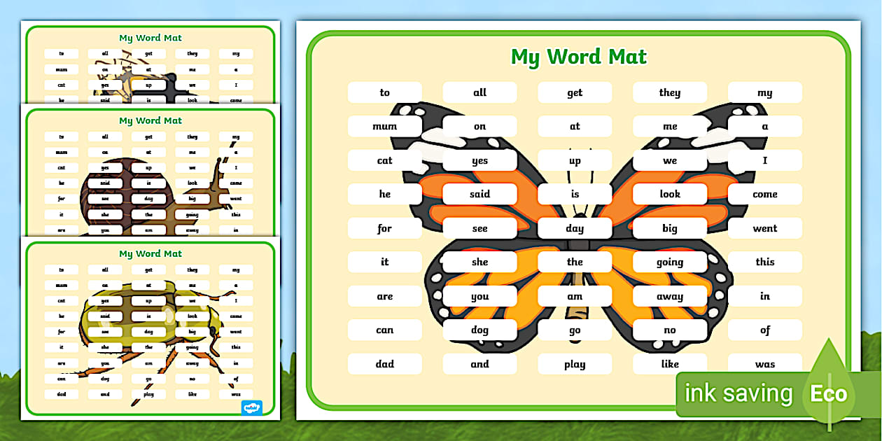Minibeasts Theme Word Mat (teacher made) - Twinkl