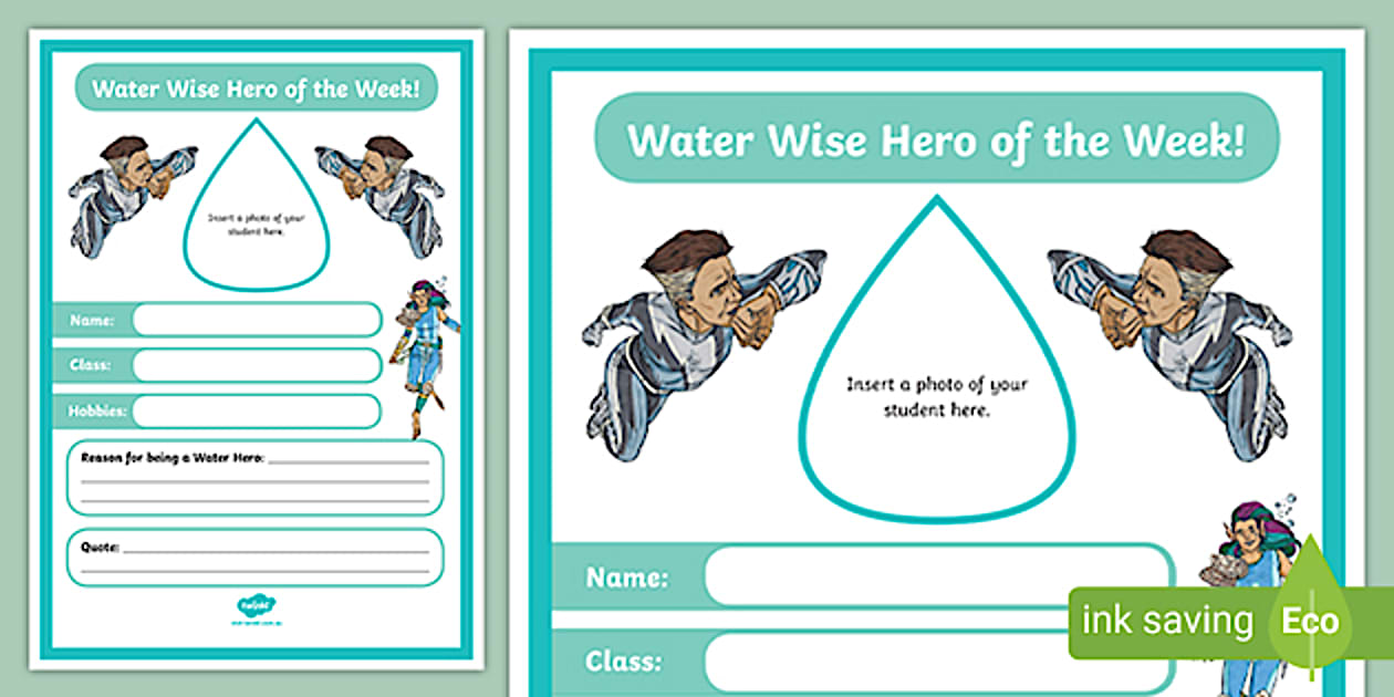 QLD Water Wise Hero of the Week Poster - Twinkl