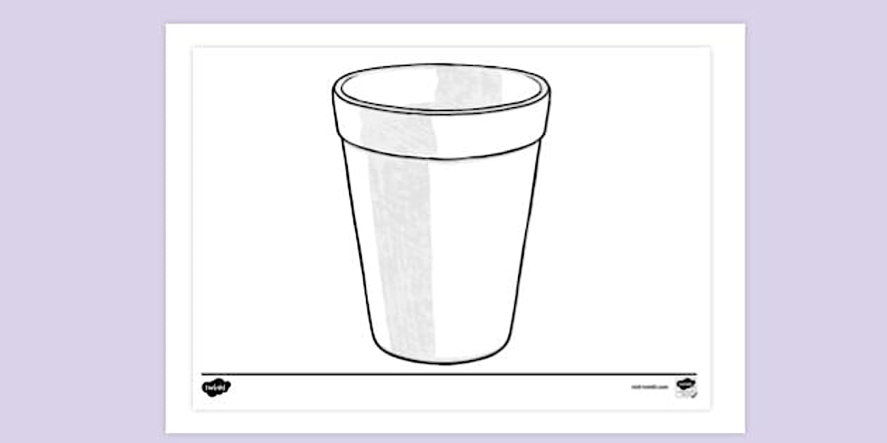 Cup Colouring Sheet | Colouring Sheets | Twinkl - Twinkl