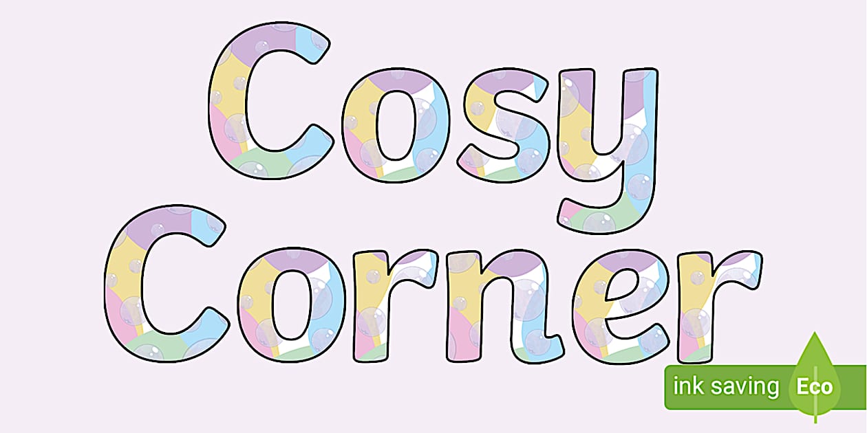 Editable Cosy Corner Display Lettering (teacher made)