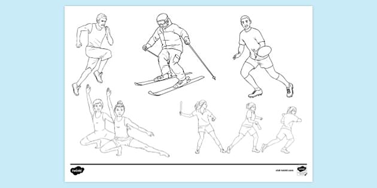 Sports Colouring Page PDF | Colouring Sheets (teacher made)