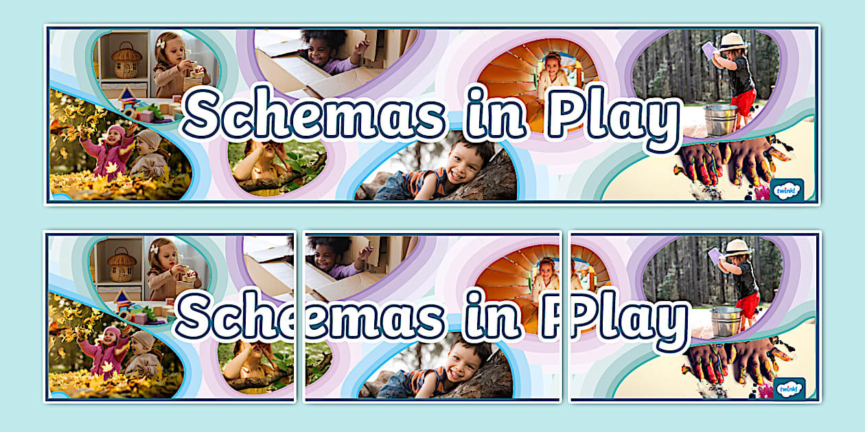 Schemas in Play Display Banner (teacher made) - Twinkl