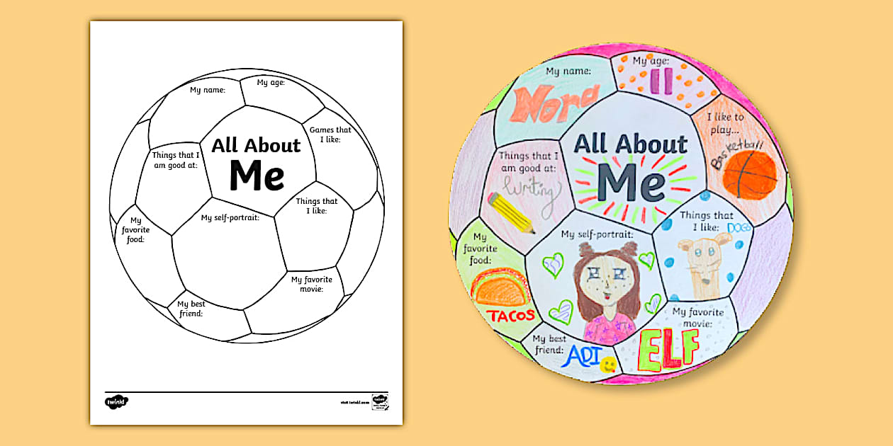 Fun All About Me Soccer Ball Worksheet | Twinkl USA - Twinkl