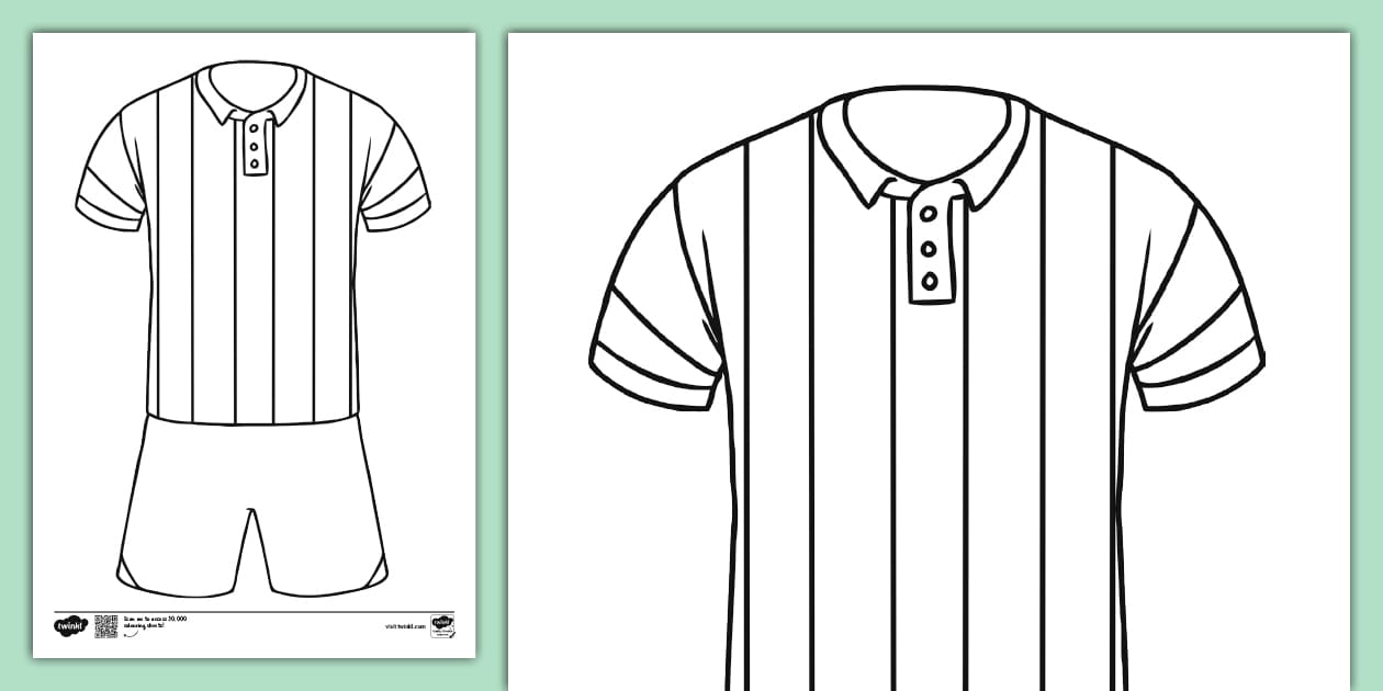 Football Strip Colouring Sheet | Colouring Sheets - Twinkl