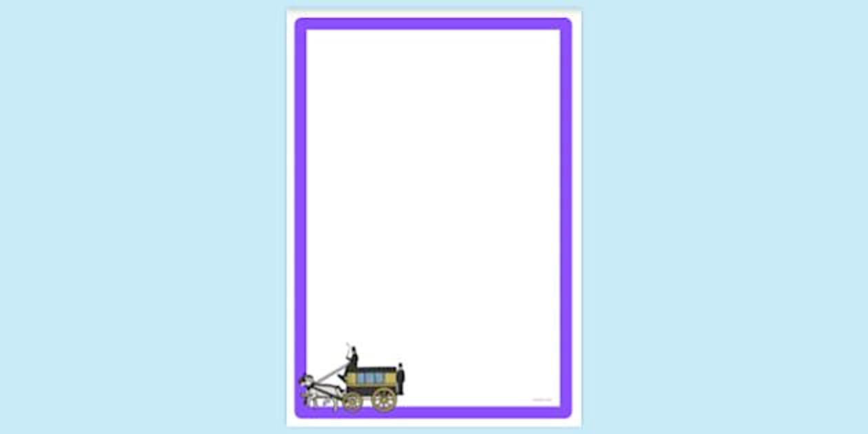 Horse and Coach Carriage Page Border | Page Borders | Twinkl