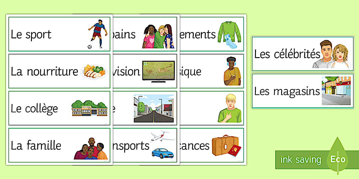 KS3 French Spontaneous Talk Topic Prompt Cards - Twinkl