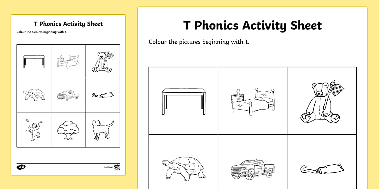 Phonics 't' Worksheet | Phonics Resources | Twinkl Ireland