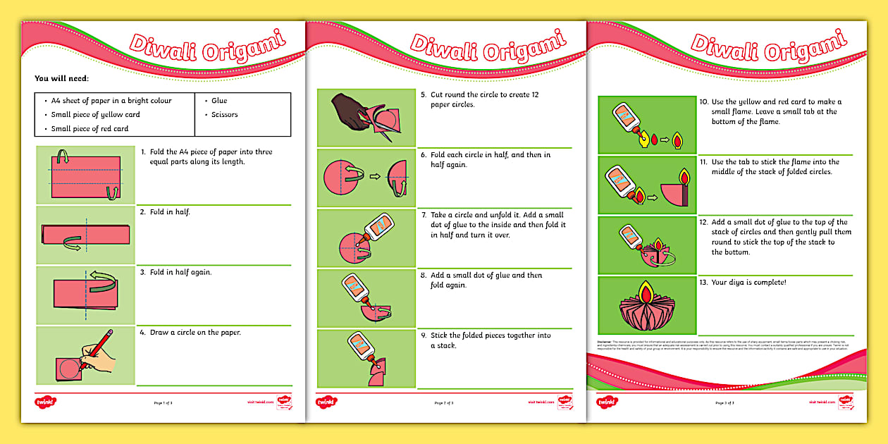 Diwali Origami (teacher made) - Twinkl
