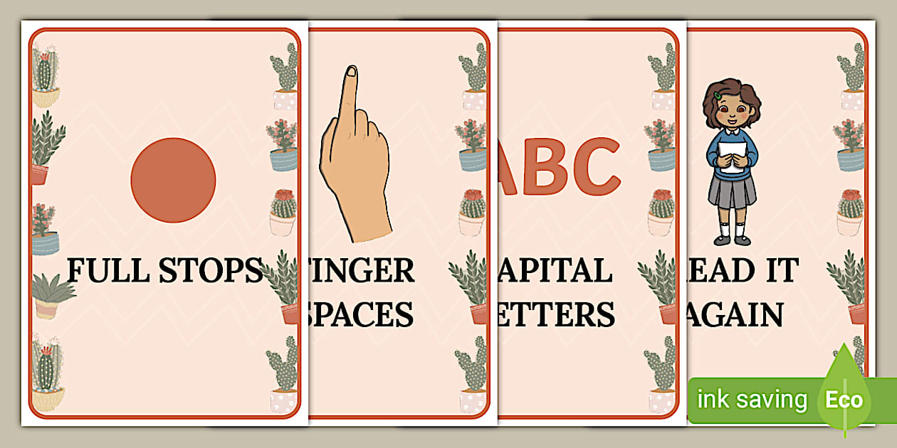 Succulents-Themed Writing Prompt Display Posters - Twinkl