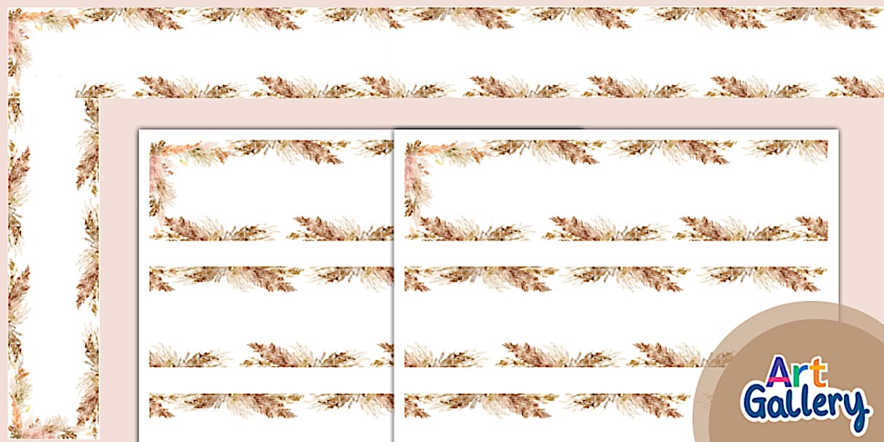 Boho Neutral Display Borders (teacher made) - Twinkl