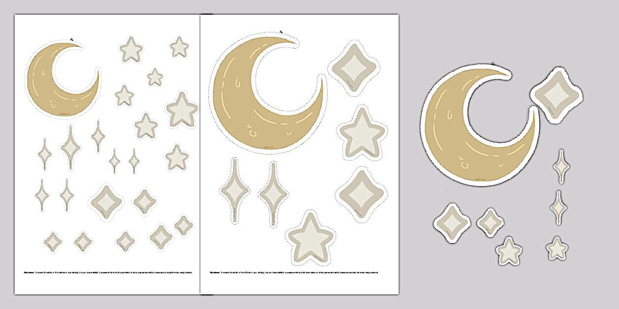 Celestial-Themed Stars and Moon Cut-Outs (teacher made)