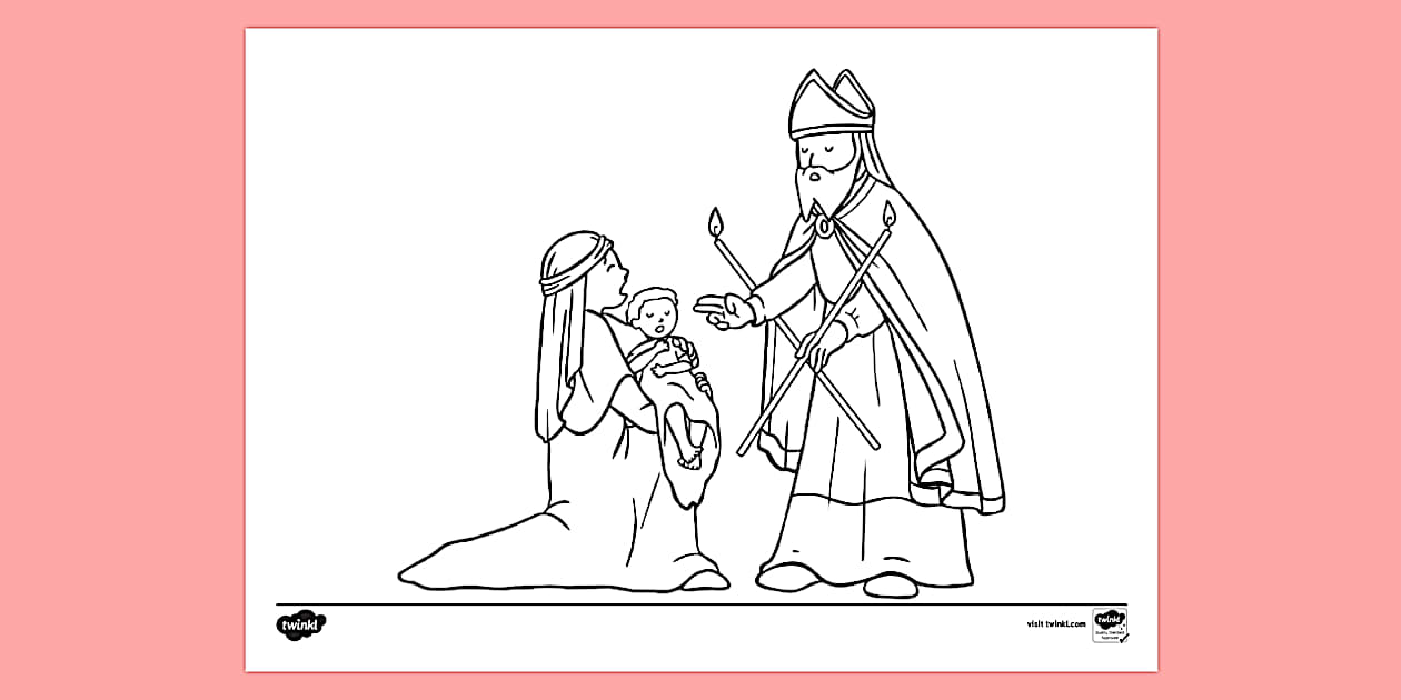 Saint Blaise Coloring Worksheet / Worksheet