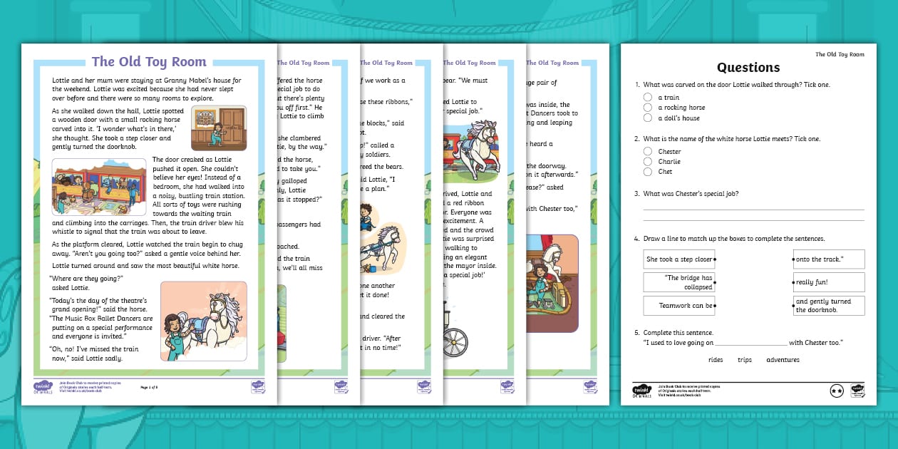 The Old Toy Room Differentiated Reading Comprehension Activity
