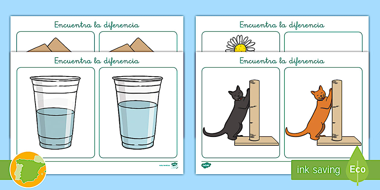 Ficha de actividad: Encuentra la diferencia (teacher made)