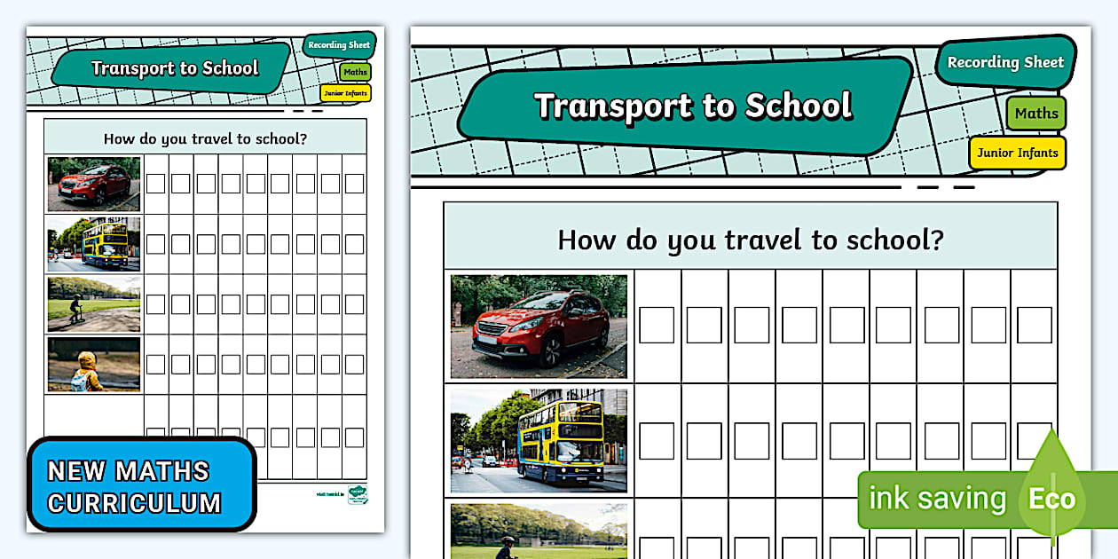 Editable Transport to School Recording Sheet
