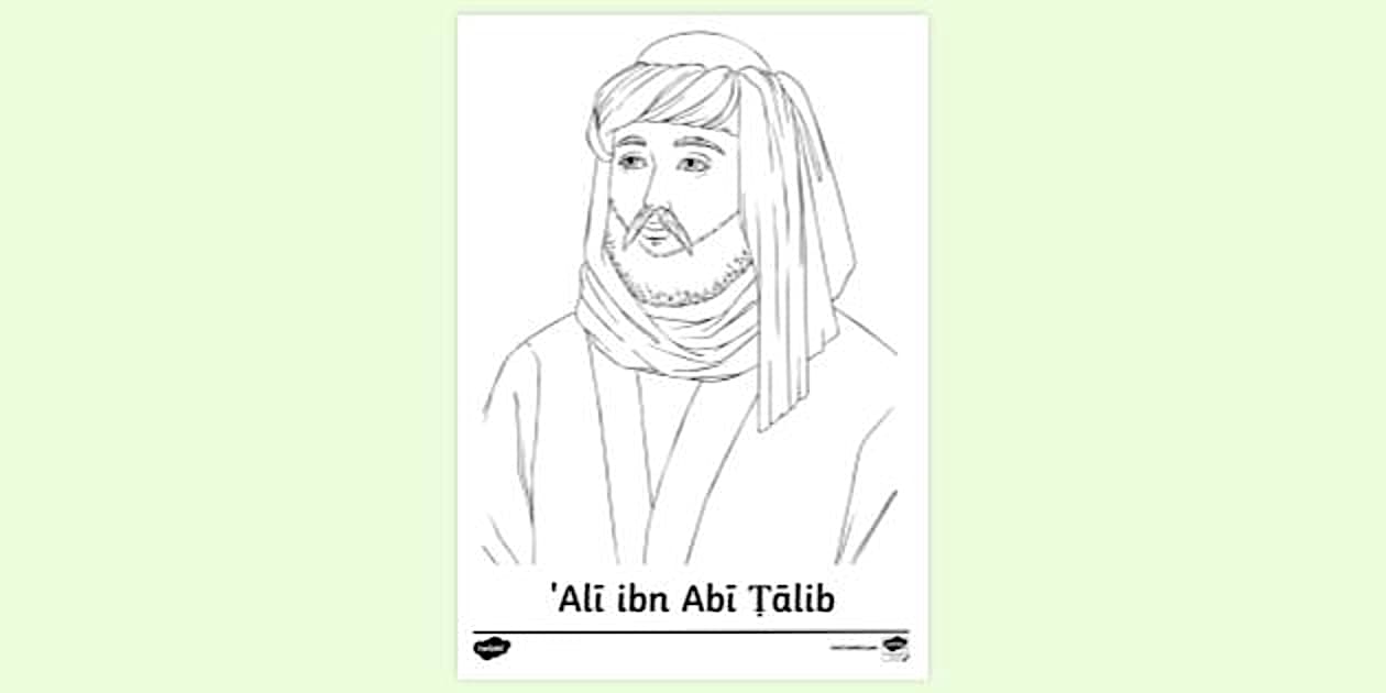Alī ibn Abī Ṭālib Colouring Sheet | Colouring Sheets