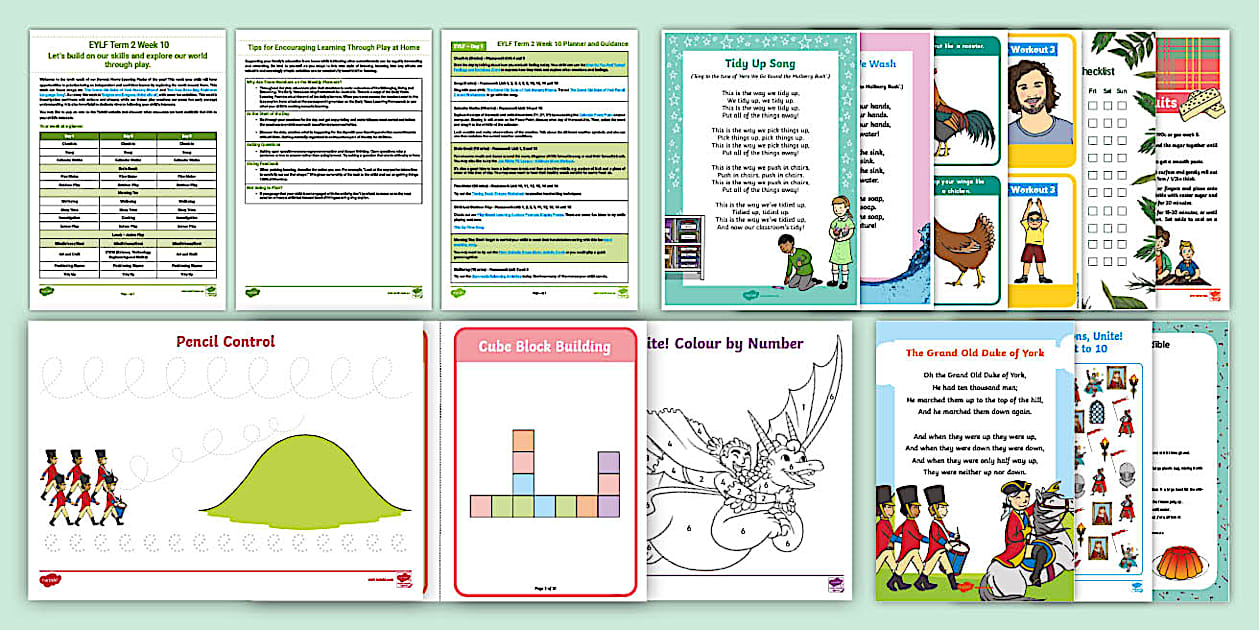 EYLF Term 2 Week 10 Remote Home Learning Pack (teacher made)