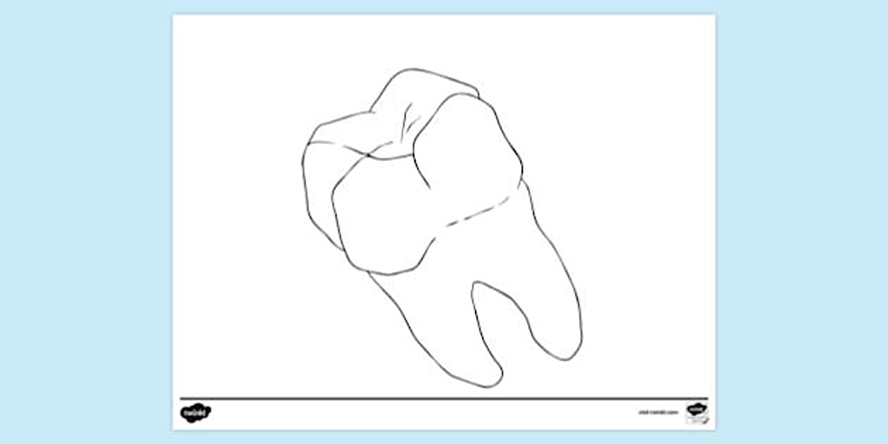 Tooth Printable Colouring Page | Colouring Sheets