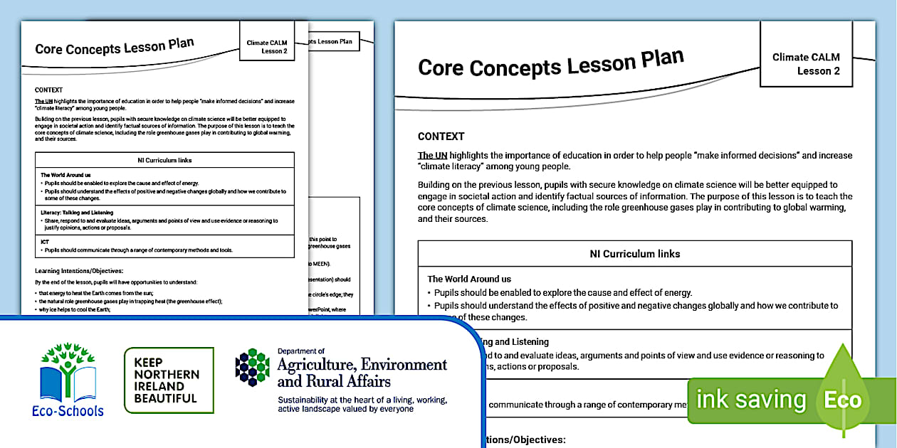 FREE! - Climate CALM Lesson 2, Core Concepts Lesson Plan